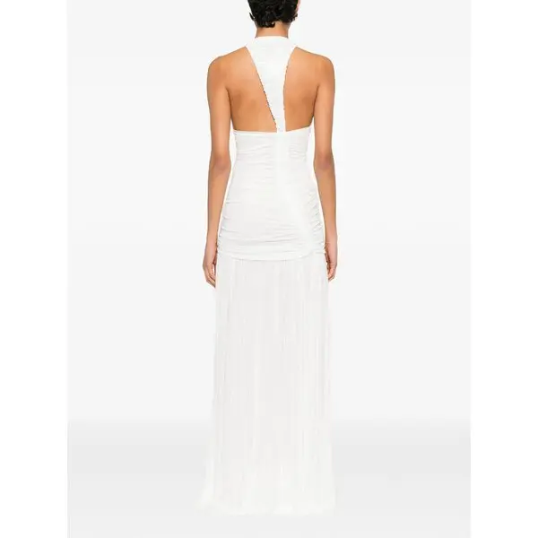 Christopher Esber Pleated Halterneck Drop-waist Gown