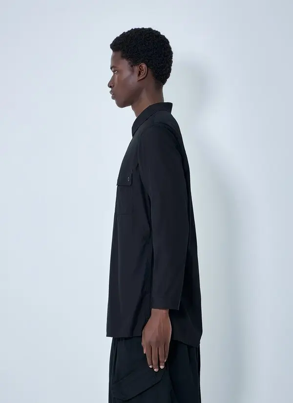 Yohji Yamamoto Chain Stitch Broad Zip Open Blouse