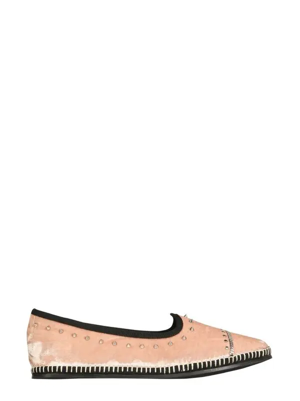GIUSEPPE ZANOTTI Velvet Loafers With Studded Detailing - Multicolor