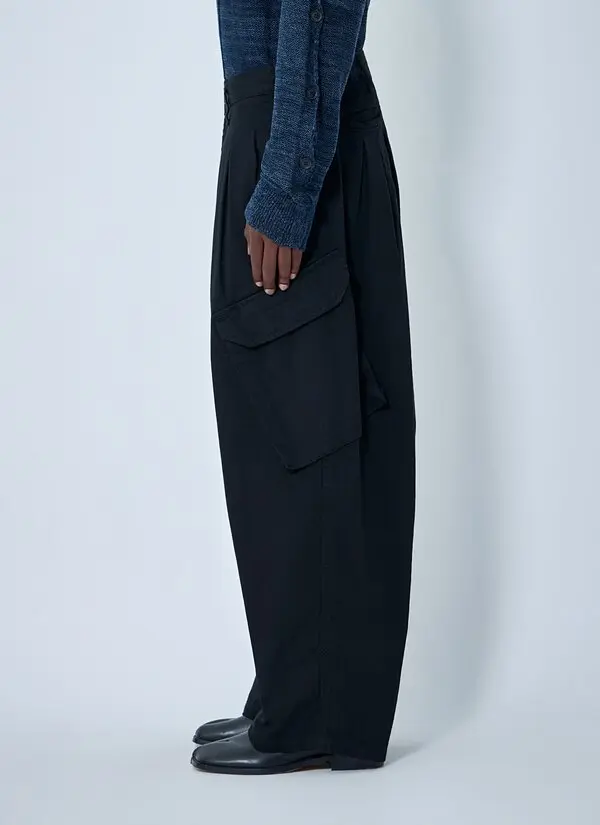 Yohji Yamamoto Wide-leg Cargo Trousers