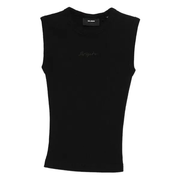 Axel Arigato Embroidered Logo Ribbed Knit Top
