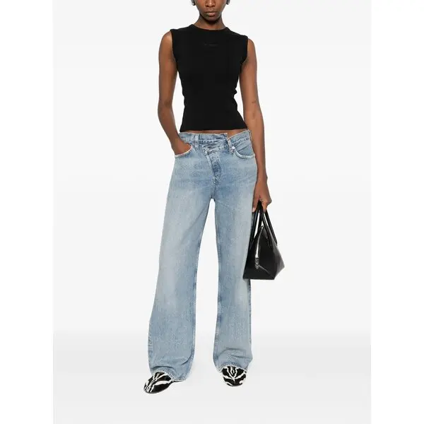 Axel Arigato Embroidered Logo Ribbed Knit Top