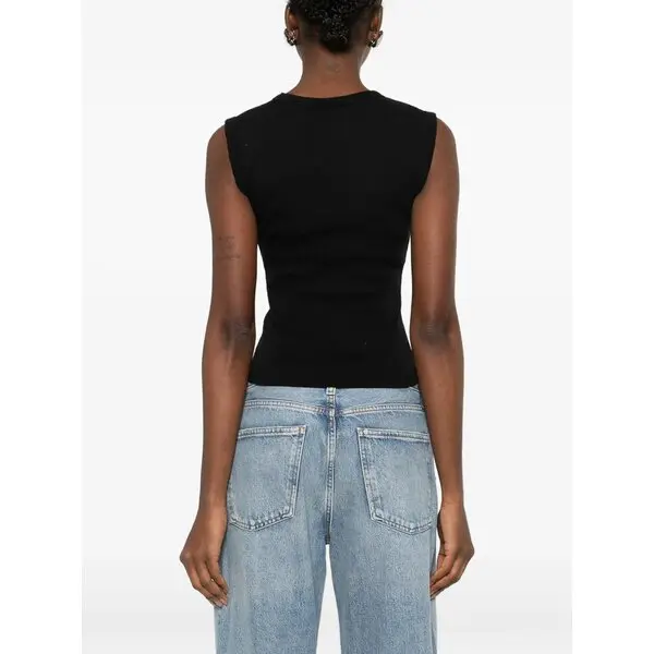 Axel Arigato Embroidered Logo Ribbed Knit Top