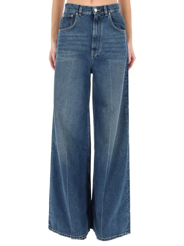 Stella McCartney High Waist Wide Leg Jeans - Blue
