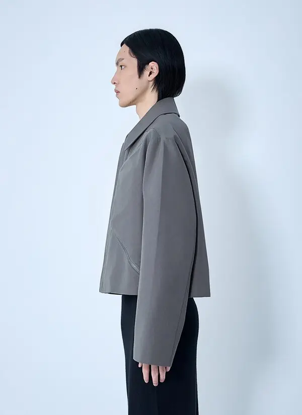 Rick Owens Cropped Zip Jacket - Gray