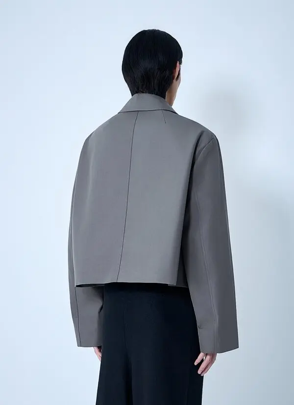 Rick Owens Cropped Zip Jacket - Gray