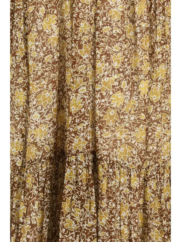 Isabel Marant Étoile Marant Sichellia Dress Floral Print Organic Cotton - Green