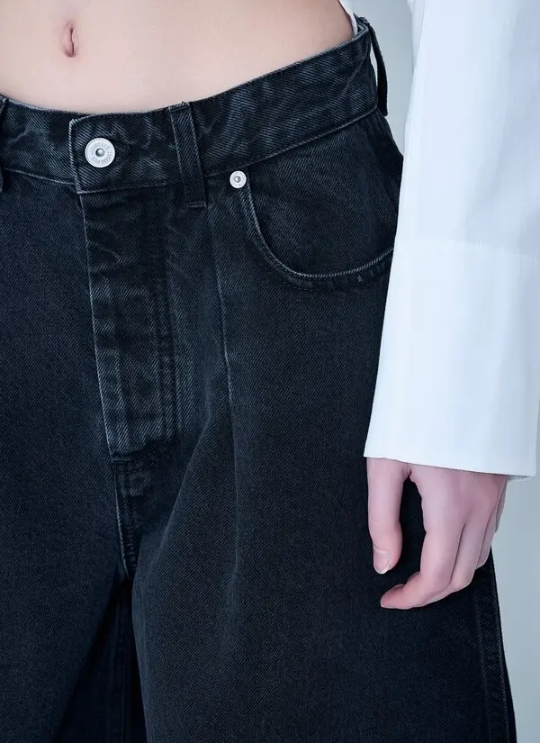 Jacquemus De Nîmes Ovalo Jeans - Black