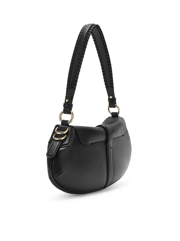 GANNI B-kat Leather Baguette Bag - Black