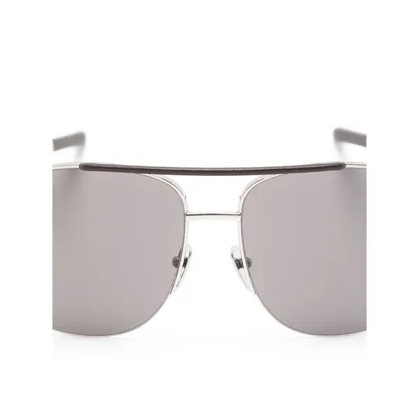 Gucci Aviator Sunglasses With Logo Detail - Silver
