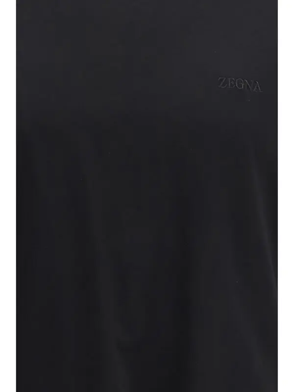 Zegna Short-sleeve Cotton T-shirt - Black