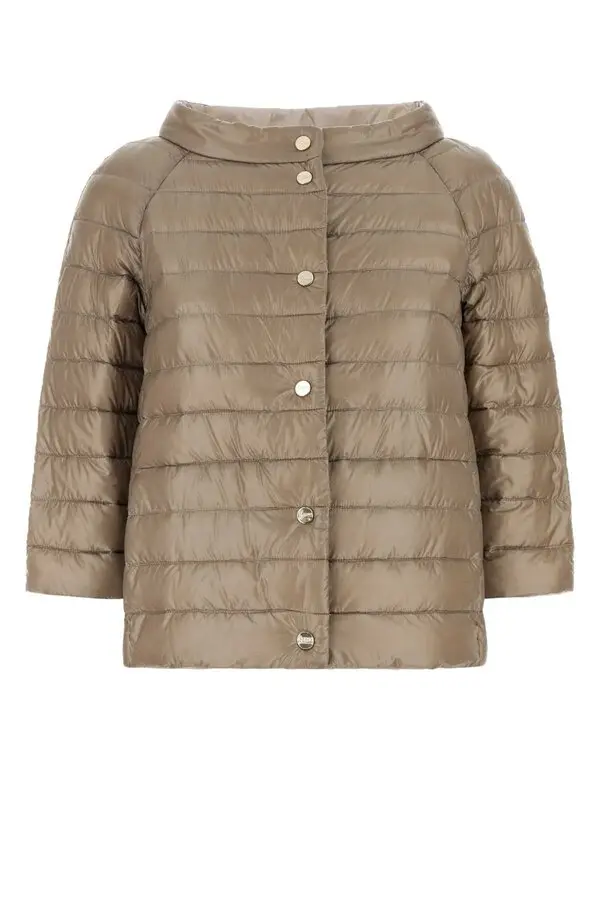 Herno Cappuccino Nylon Reversible Down Jacket - Brown
