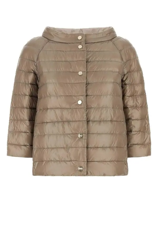 Herno Cappuccino Nylon Reversible Down Jacket - Brown