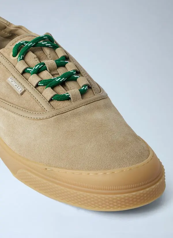 Moncler Vera Suede Low-top Sneakers - Cream