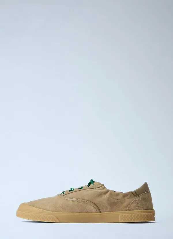 Moncler Vera Suede Low-top Sneakers - Cream