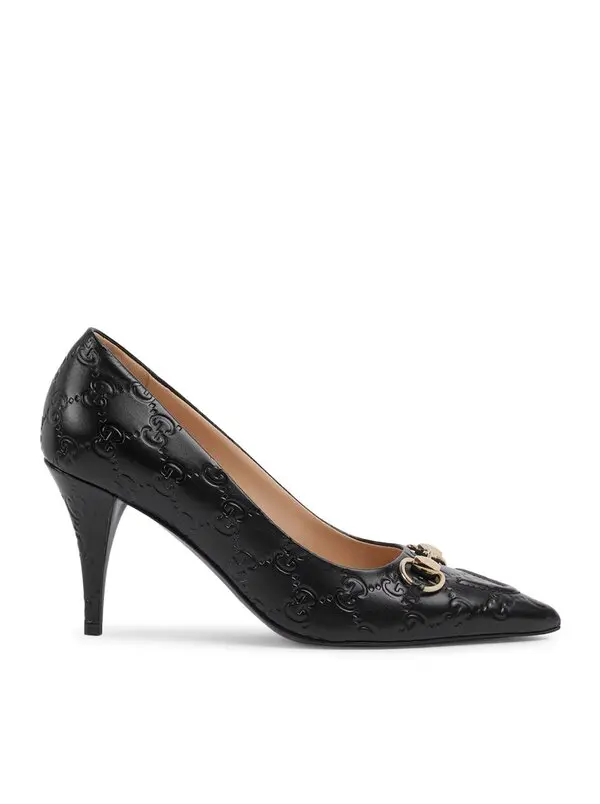 Gucci Leather Horsebit Pumps