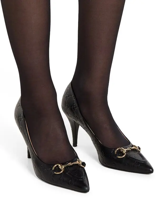 Gucci Leather Horsebit Pumps