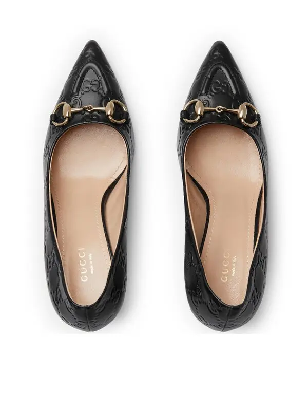 Gucci Leather Horsebit Pumps