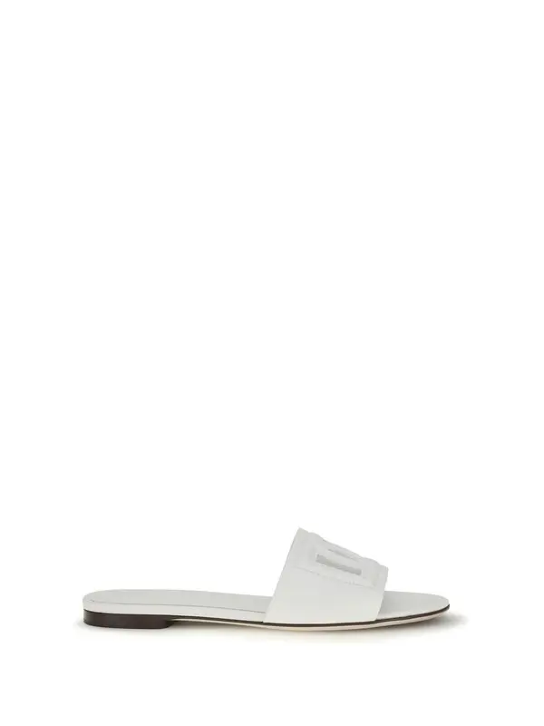 Dolce & Gabbana Millenials Flat Sandals - White