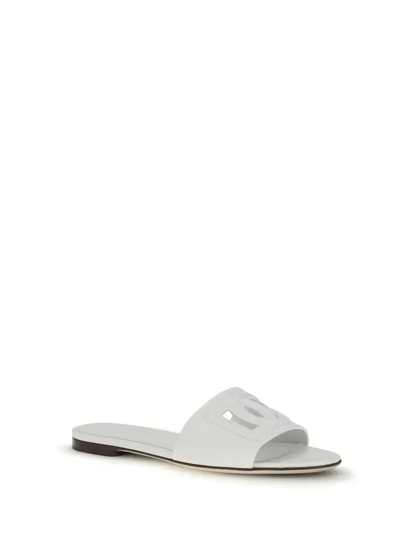 Dolce & Gabbana Millenials Flat Sandals - White