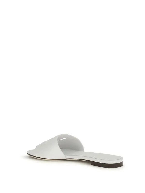 Dolce & Gabbana Millenials Flat Sandals - White