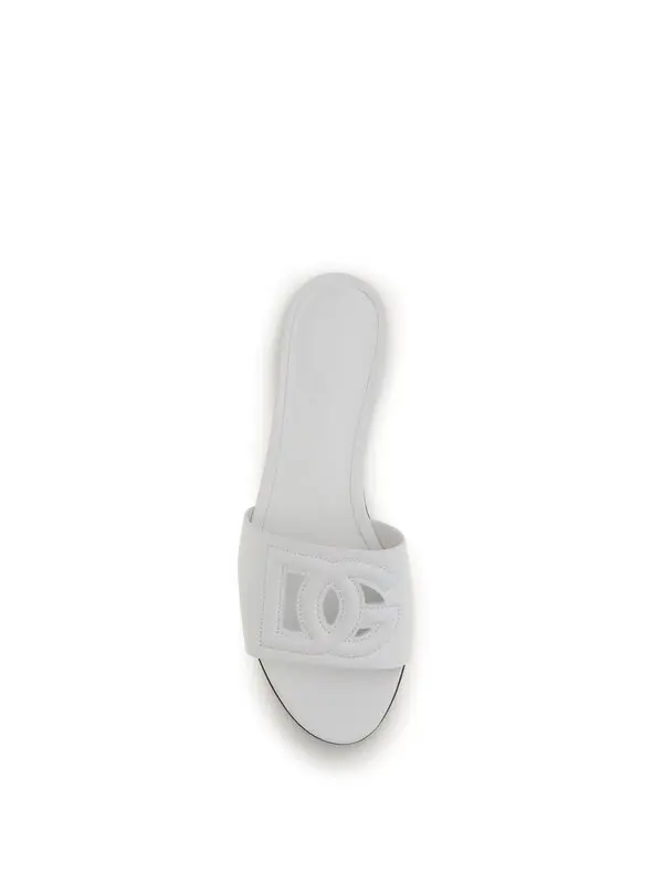 Dolce & Gabbana Millenials Flat Sandals - White