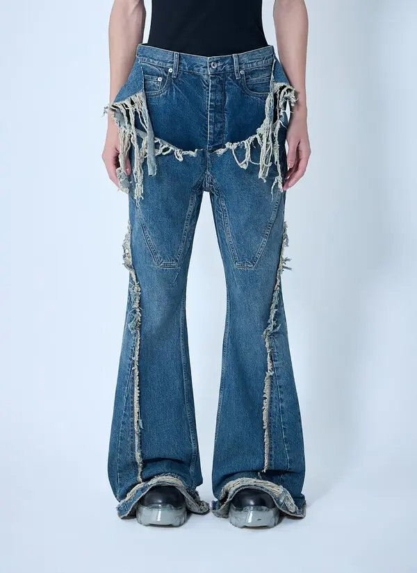 Rick Owens Slivered Bootcut Jeans