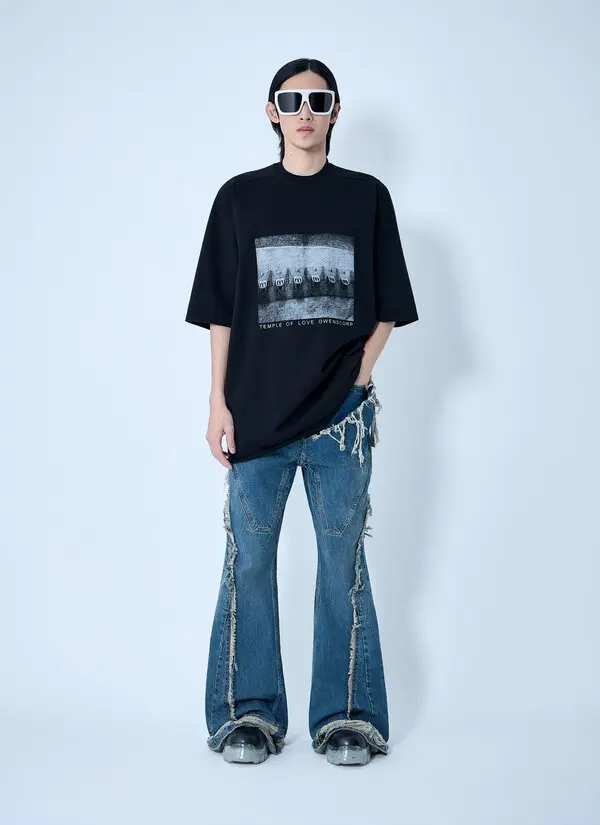Rick Owens Slivered Bootcut Jeans