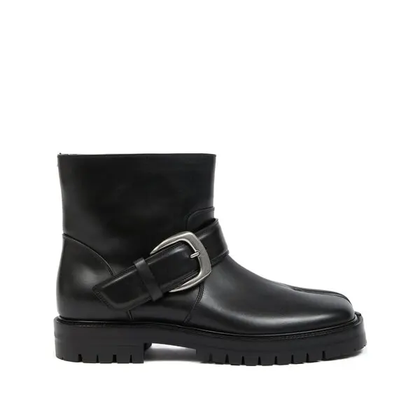 MAISON MARGIELA Calf Leather Buckled Ankle Boots
