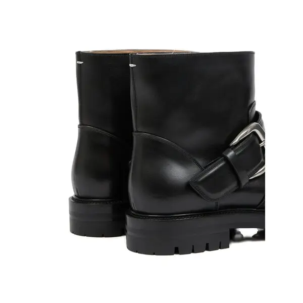 MAISON MARGIELA Calf Leather Buckled Ankle Boots