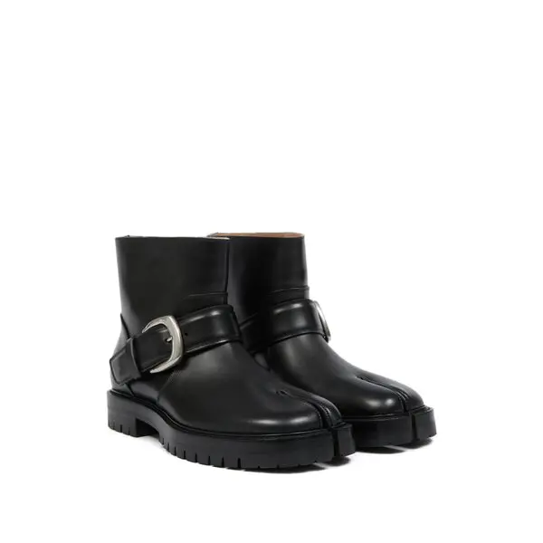 MAISON MARGIELA Calf Leather Buckled Ankle Boots