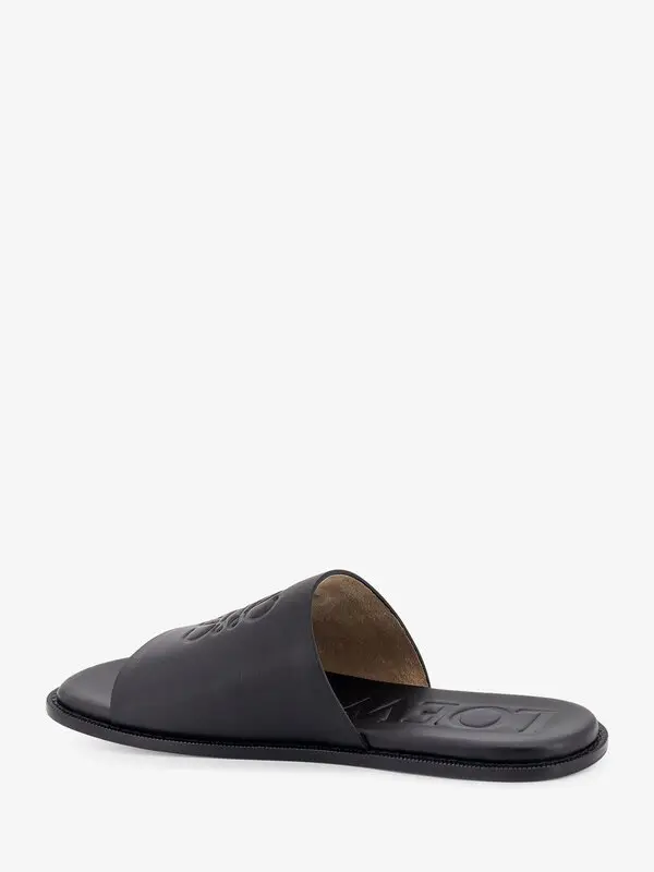 Loewe Flex Anagram Leather Sandals - Black