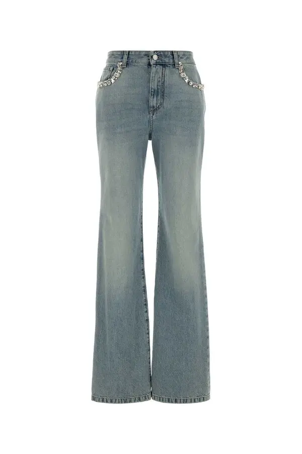 Alexander McQueen Embellished Denim Jeans