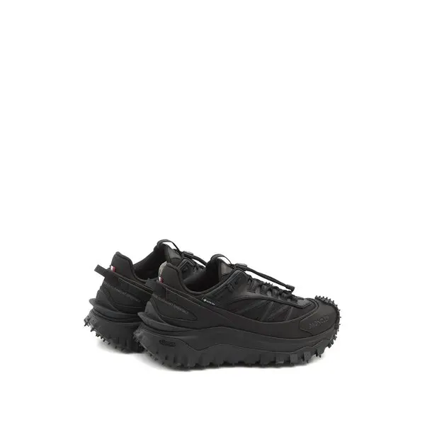 Moncler Low-top Trainers With Rubber Tread Sole - Black