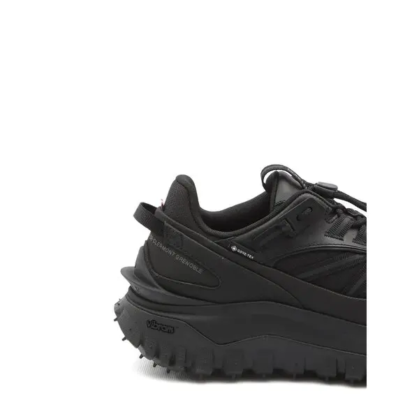 Moncler Low-top Trainers With Rubber Tread Sole - Black