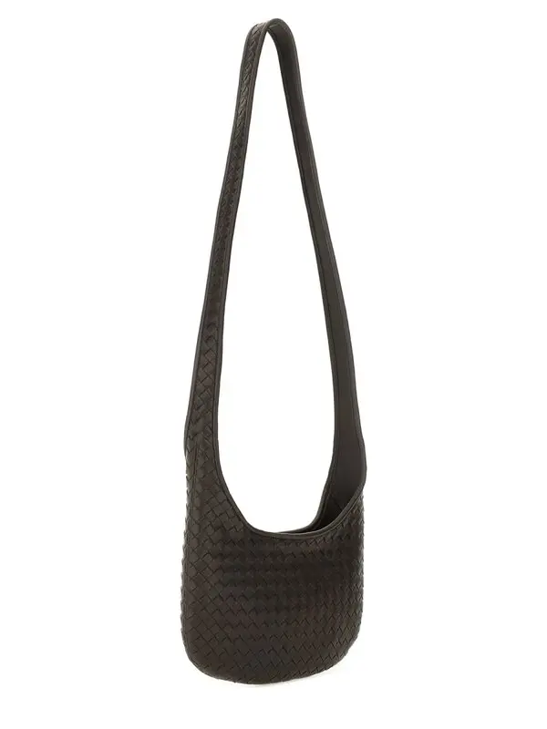 Bottega Veneta Veneto Small Woven Leather Shoulder Bag - Brown