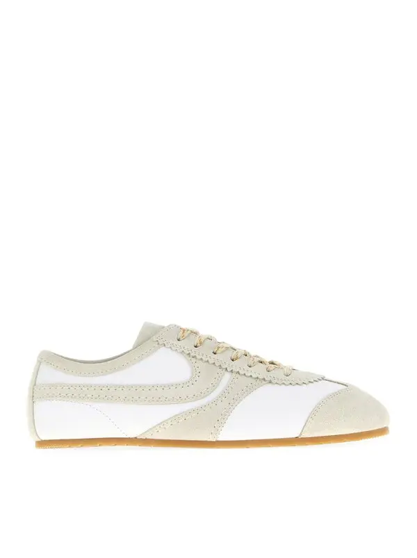 Dries Van Noten Two-tone Leather And Suede Lace-up Sneakers - Multicolor