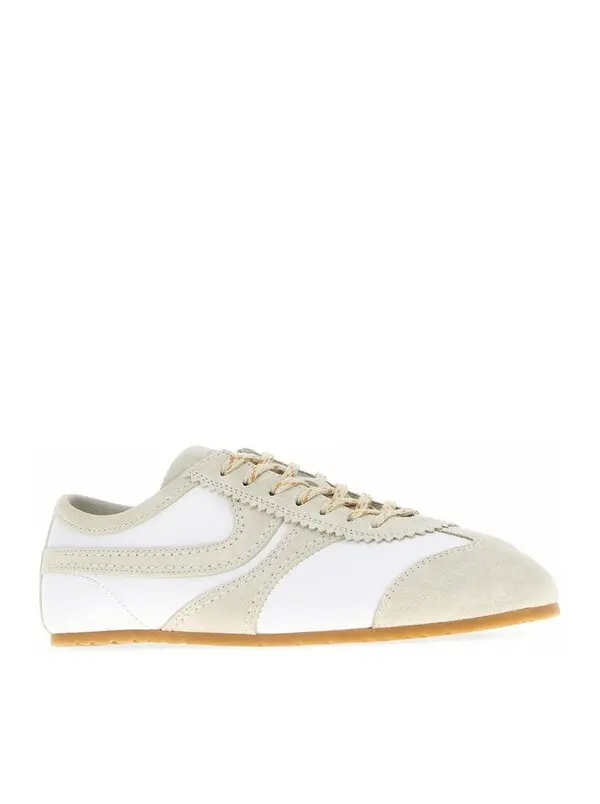 Dries Van Noten Two-tone Leather And Suede Lace-up Sneakers - Multicolor