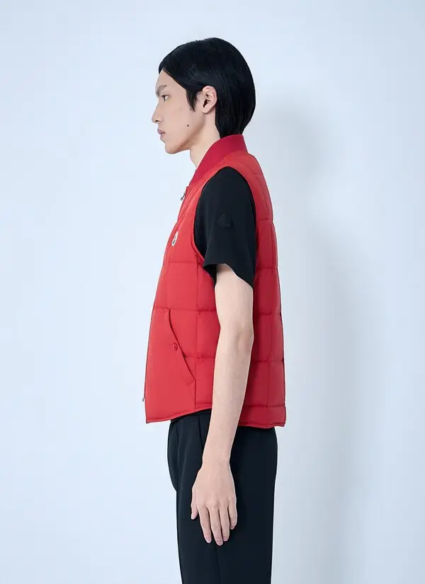 Moncler Elberton Quilted Padded Vest - Red