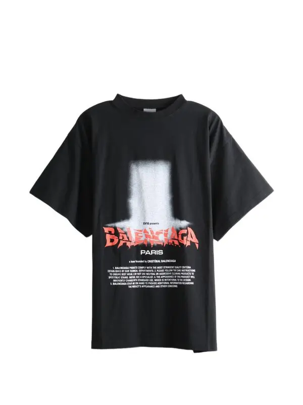 Balenciaga Printed Cotton T-shirt