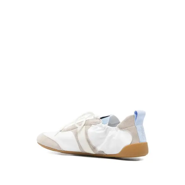 Chloé Paneled Lace-up Sneakers - White