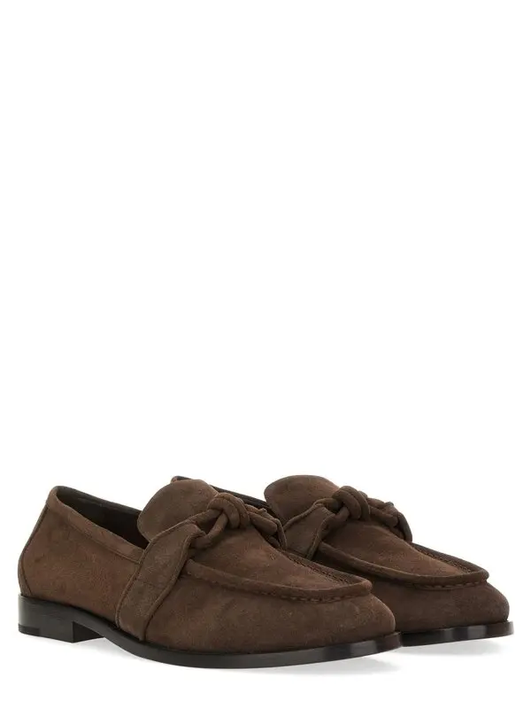 Bottega Veneta Astaire Loafers With Knot Detailing - Brown