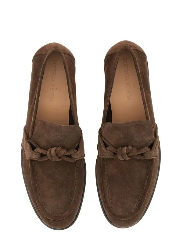 Bottega Veneta Astaire Loafers With Knot Detailing - Brown