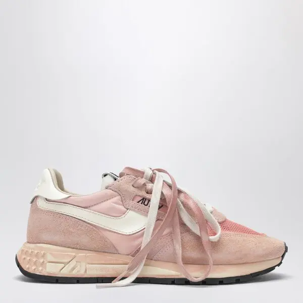 AUTRY Reelwind Super Vintage Sneakers In Nylon And Suede - Pink
