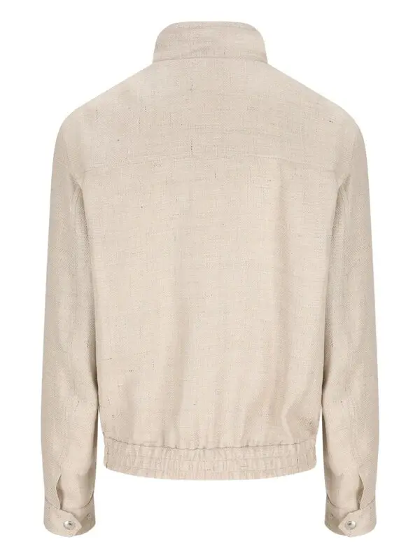 Brunello Cucinelli Silk Blend Blouson Jacket