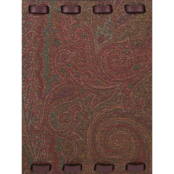 Etro Paisley Pattern Satchel Bag With Leather Trim
