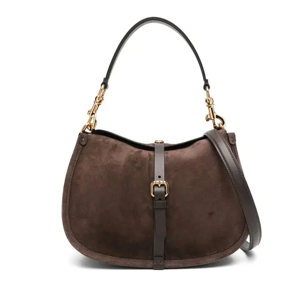Etro Paisley Pattern Satchel Bag With Leather Trim - Brown