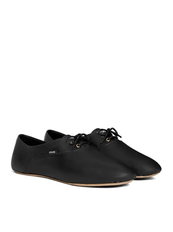 Celine Lambskin Lace-up Ballet Flats