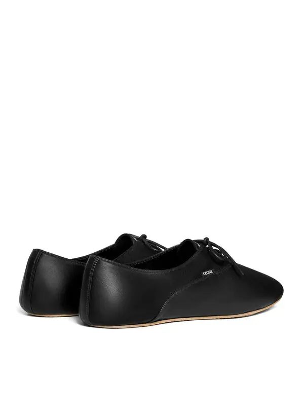 Celine Lambskin Lace-up Ballet Flats