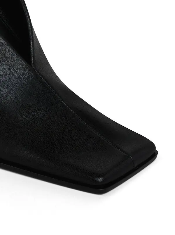 Alaïa Square Toe High-heel Pumps In Nappa Lambskin - Black